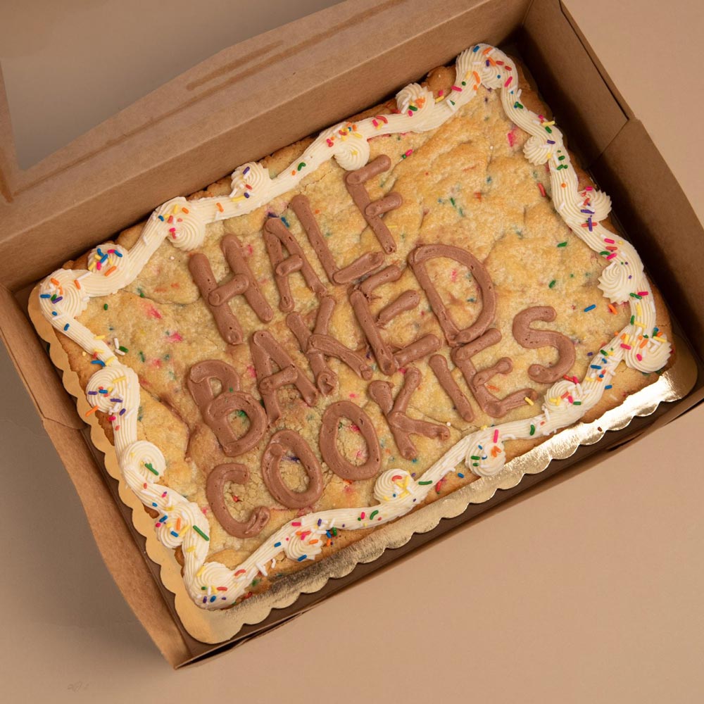Mini Custom Cookie Cake – Half Baked Cookies